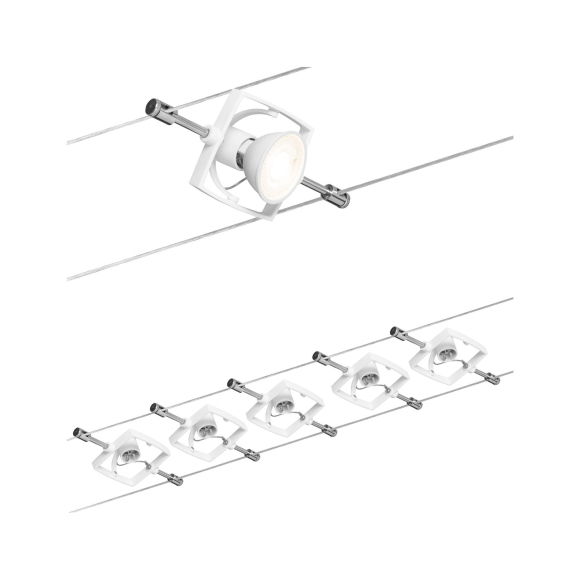 Seilsystem Mac Ii Basisset Gu5 3 Max 5x10w Dimmbar 230 12v Weiß