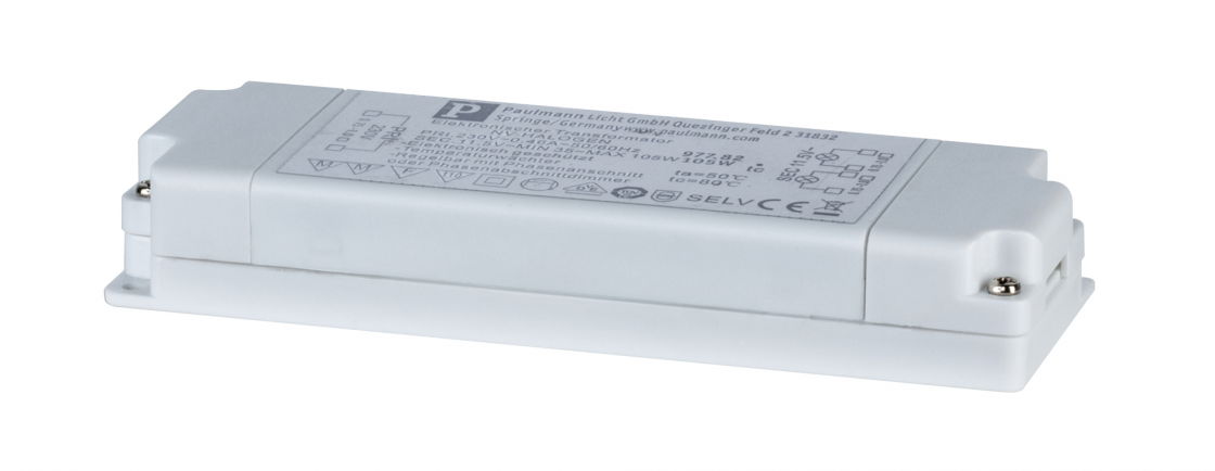 VDE Elektroniktrafo Flat Halogen AC max. 35-105W 230/12V 105VA Weiß